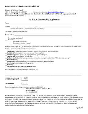 Fillable Online P.A.H.S.A. Membership Application Fax Email Print ...