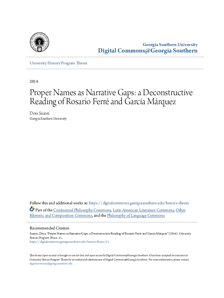 Fillable Online Proper Names as Narrative Gaps: a Deconstructive ...