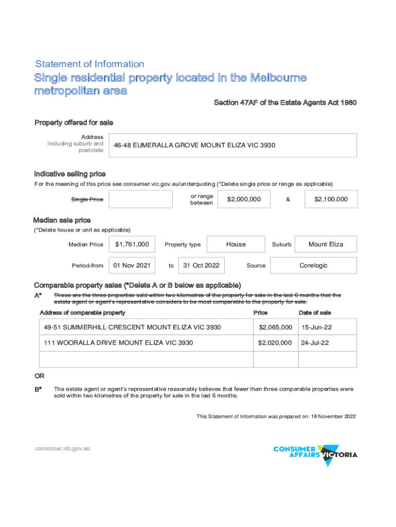 Fillable Online Single residential property located outside the metropolitan ... Fax Email Print ...