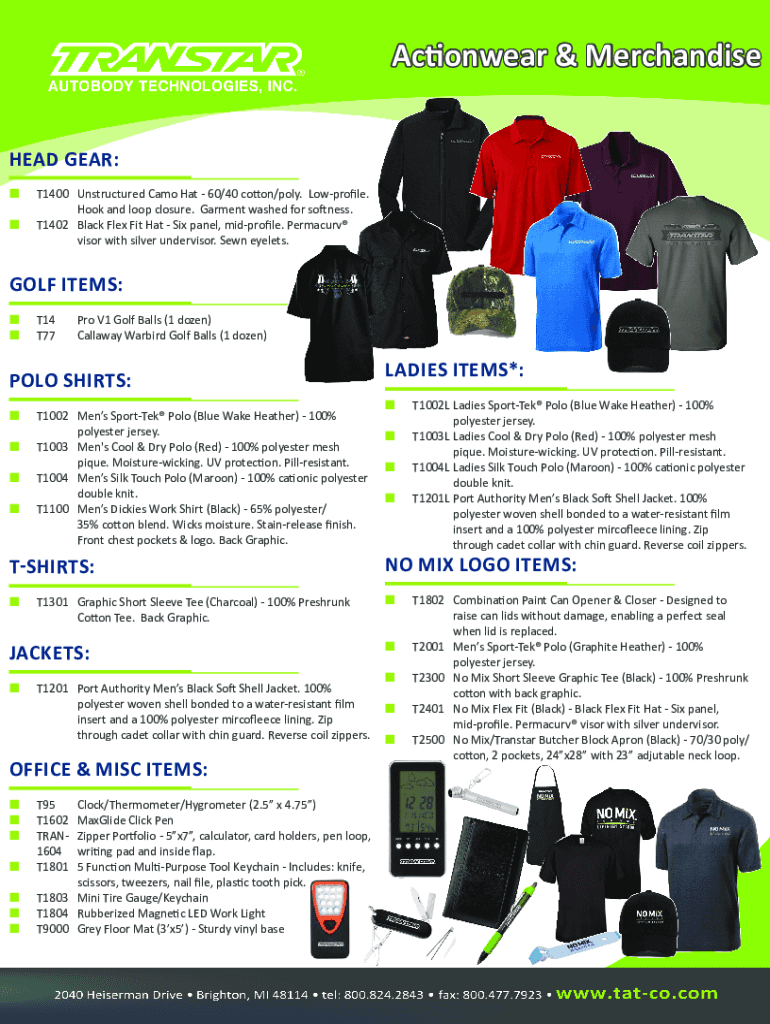 Fillable Online Action Wear - Home of the best mens streetwear brands ...