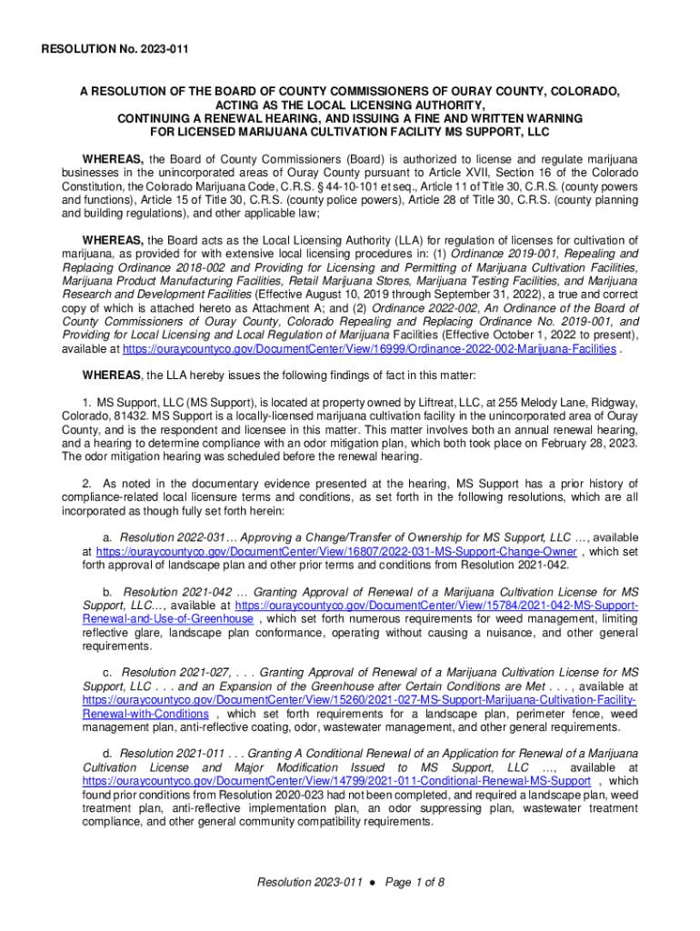 Fillable Online Temporary moratorium resolution passed for new ... Fax ...