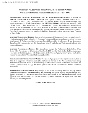 Fillable Online AMENDMENT NO. 2 TO WORK ORDER CONTRACT NO ... Fax Email ...