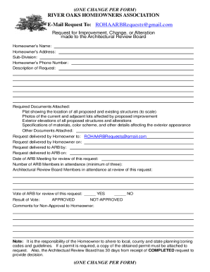 Fillable Online Architectural Review Committee Building Request Form ...