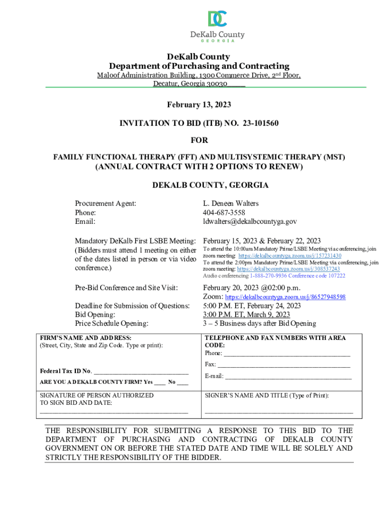 Fillable Online FAMILY FUNCTIONAL THERAPY (FFT) AND MULTISYSTEMIC ...