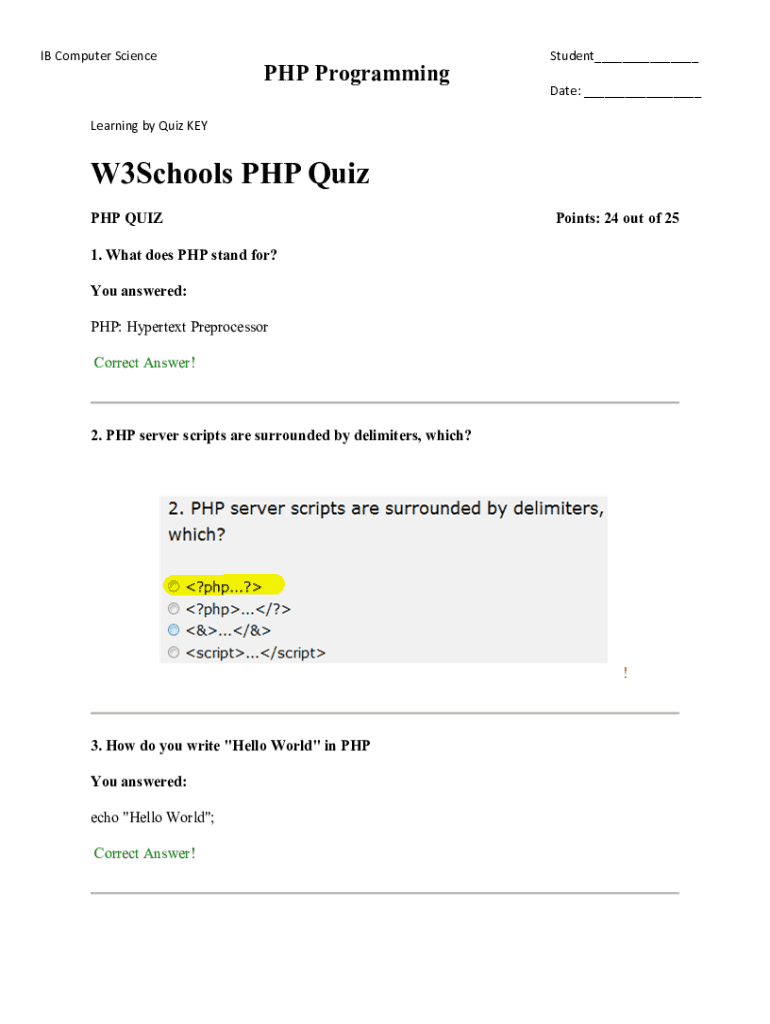 Fillable Online linkedin-skill-assessments-quizzes/php-quiz.md at main Fax Email Print - pdfFiller