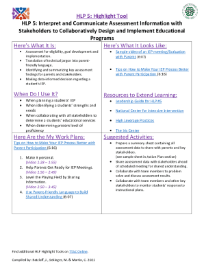 Fillable Online High-Leverage Practices in Special Education Fax Email ...