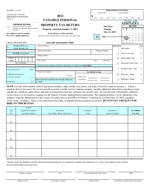 Fillable Online Tangible Personal Property Tax Return (Excel) Fax Email ...