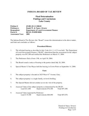 Fillable Online Petition for Original Tax Appeal of a Final ...