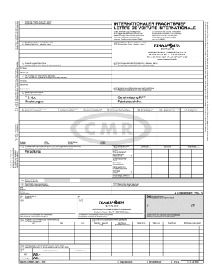 Ausfüllbar Online Cmr Form. Worldwide Fax Email Drucken - pdfFiller