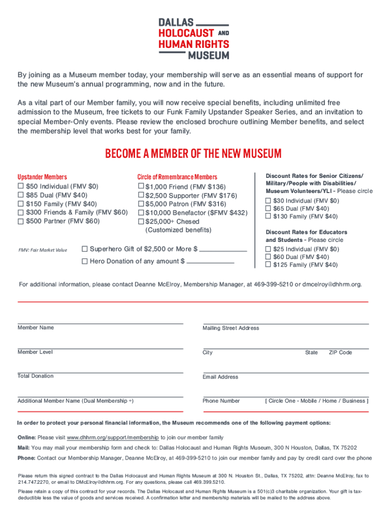 Fillable Online BECOME A MEMBER OF THE NEW MUSEUM Fax Email Print ...