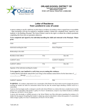 Fillable Online 7060 AP2-E1 Letter of Res - in Lieu of Lease.doc.docx ...