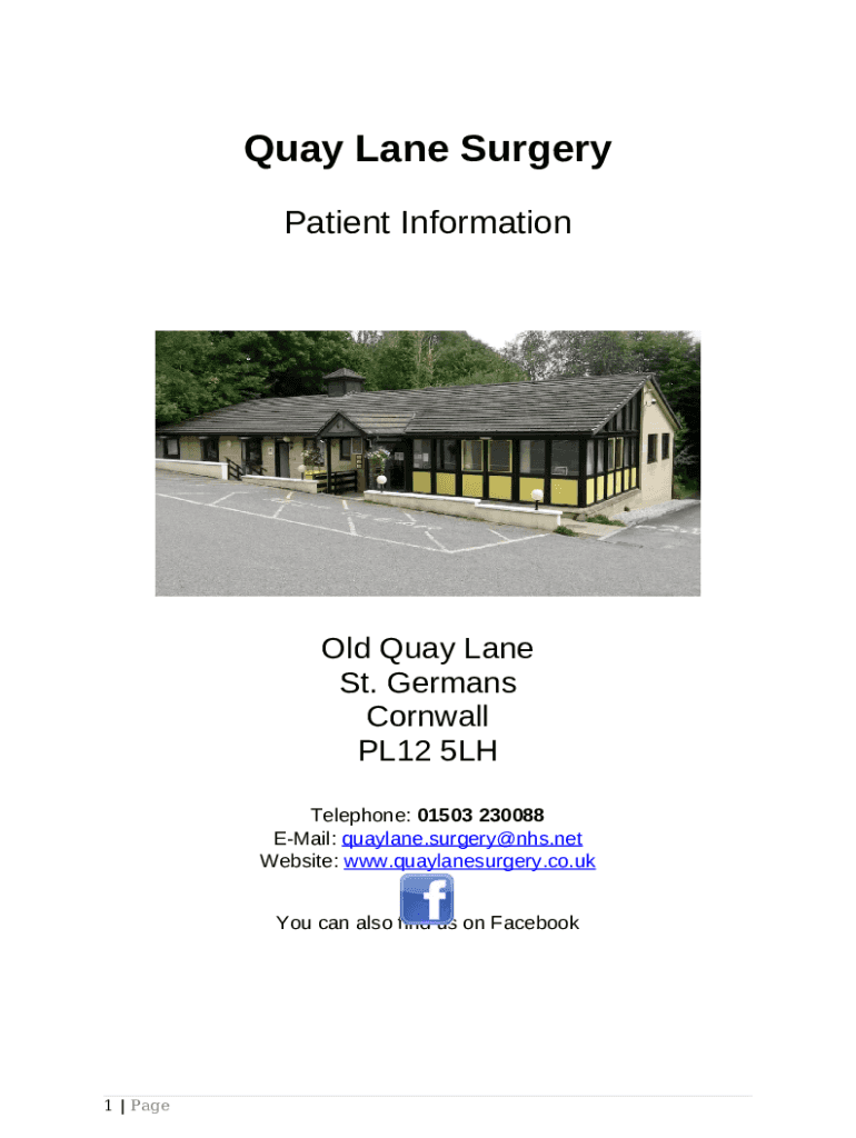 Quay Lane Surgery - GP Surgery Website. All about your ... Doc Template ...