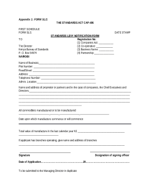 Standards Levy notification Doc Template | pdfFiller