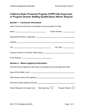 Fillable Online EED-7701AForms (CA Dept of Education). EED-7701A ...