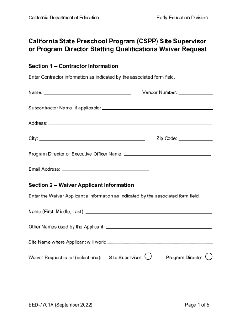 Fillable Online EED-7701AForms (CA Dept of Education). EED-7701A ...