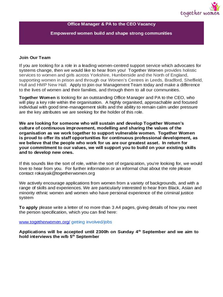 Office Manager Job Description Sample Template - Glassdoor Doc Template ...