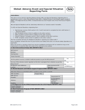 Global: Adverse Event and Special Situation Reporting Doc Template ...