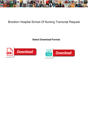 Fillable Online Brockton Hospital School Of Nursing Transcript Request ...