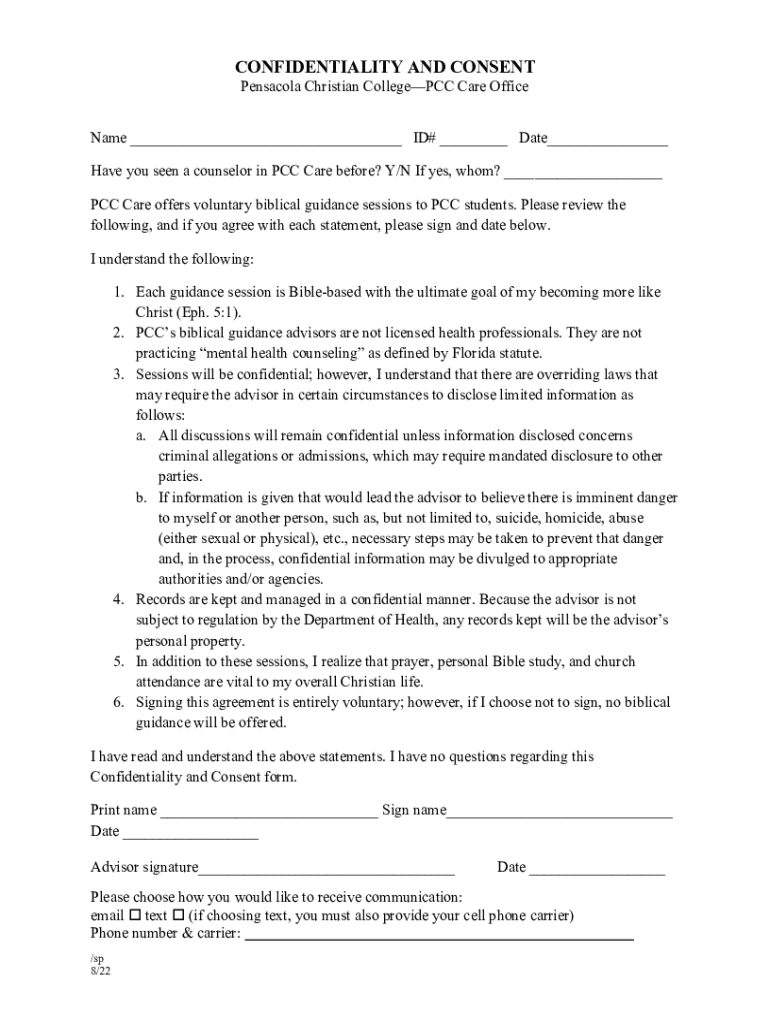 Fillable Online static pcci Confidentiality and Consent Form ...