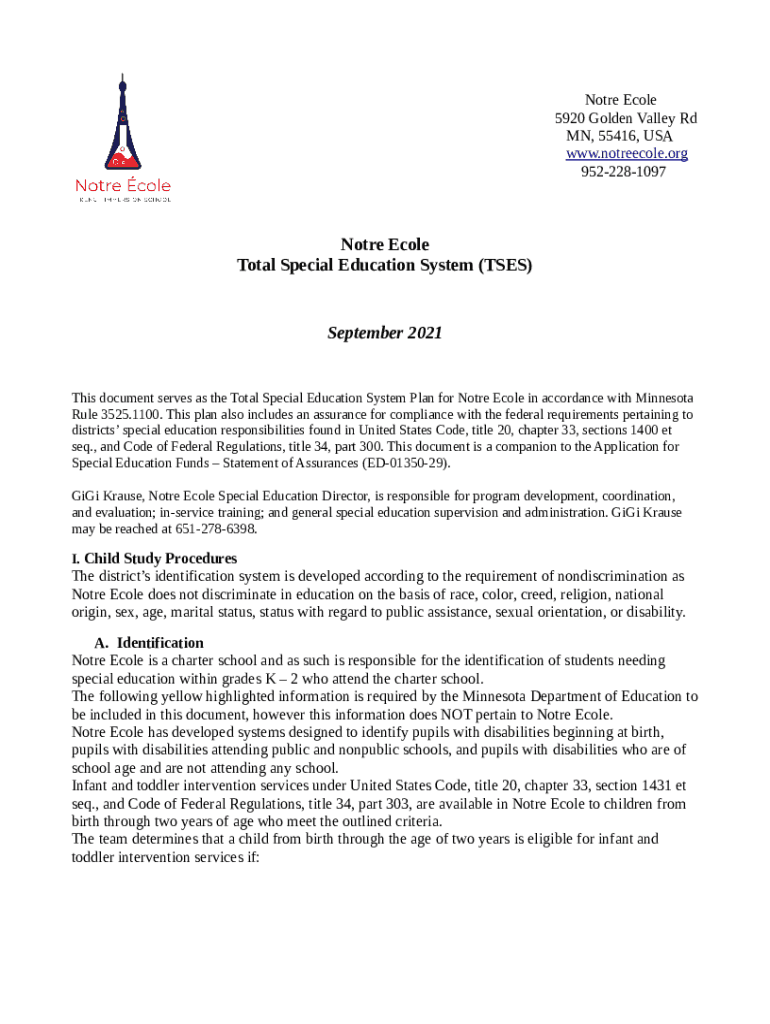 Fillable Online Forms, Manuals and Policies - Notre cole Fax Email Print - pdfFiller