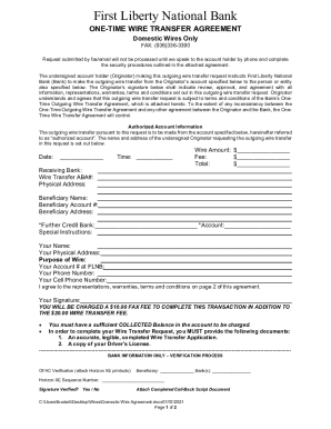 Fillable Online Request a Domestic Wire Transfer Fax Email Print - pdfFiller