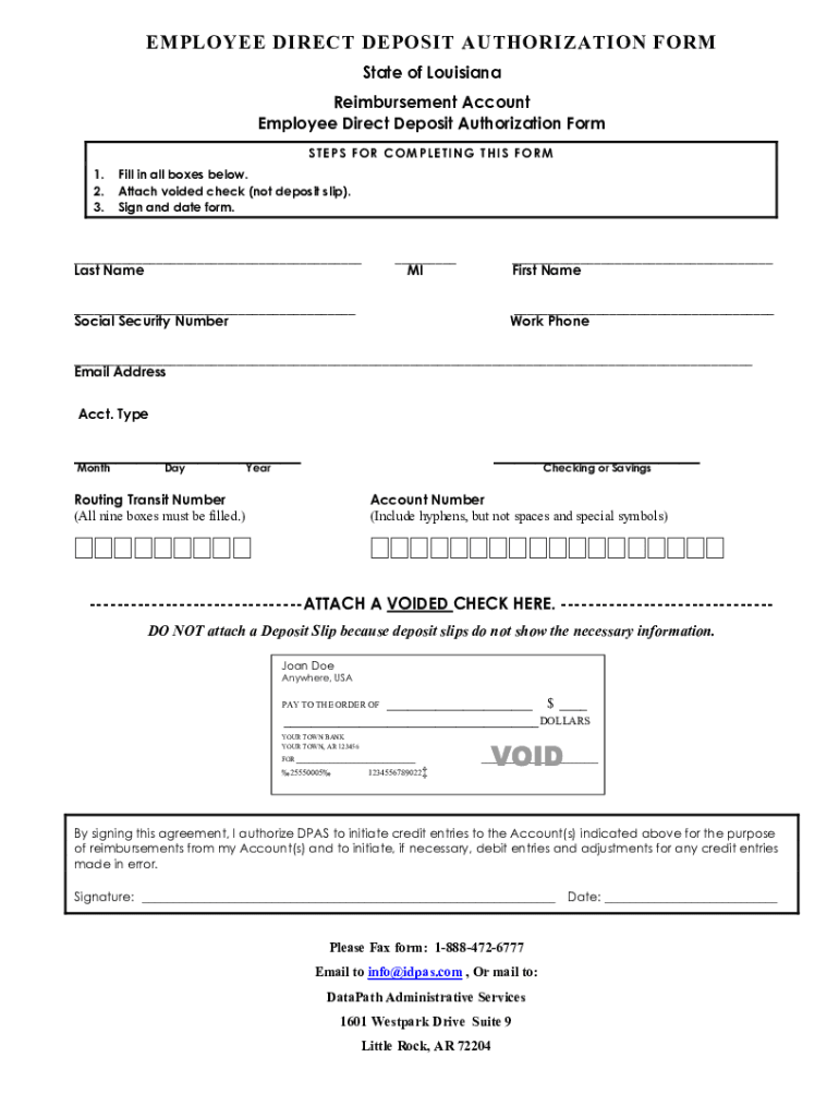 Fillable Online info groupbenefits Employee Direct Deposit ...