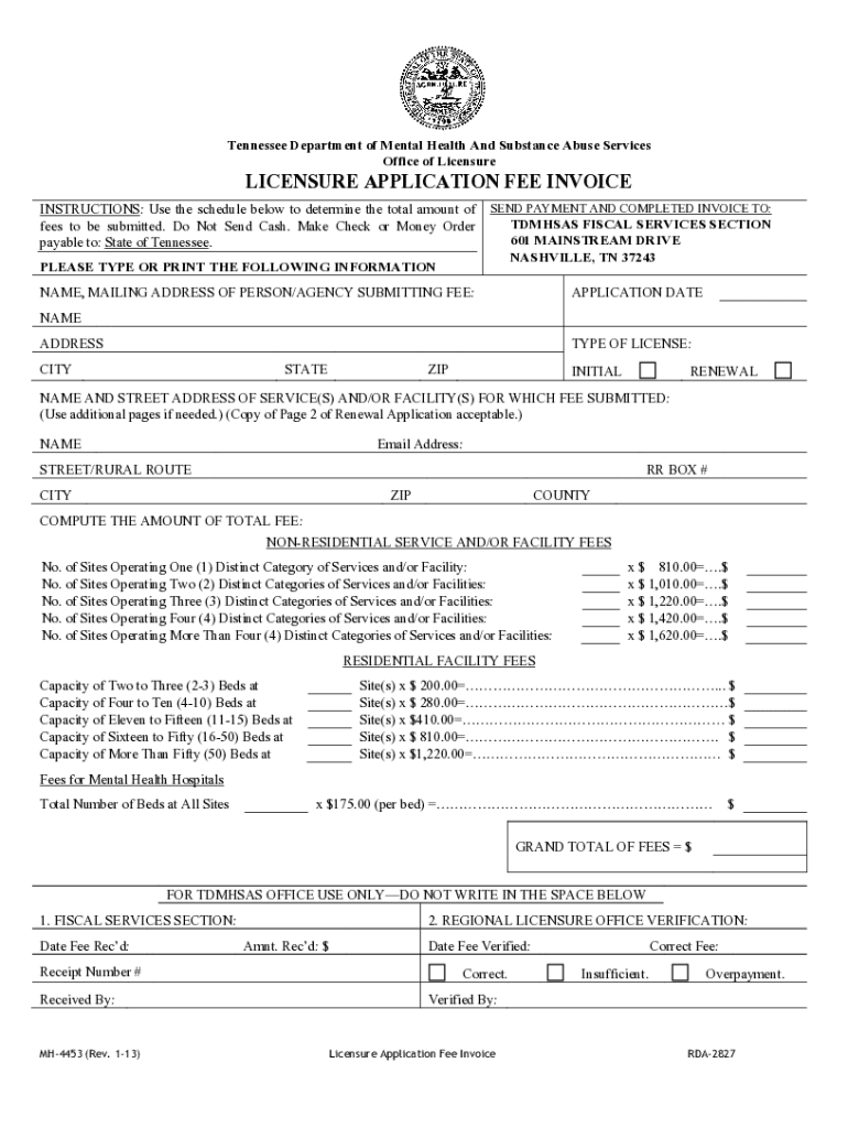 2013-2026 Form TN MH-4453 Fill Online, Printable, Fillable, Blank - pdfFiller