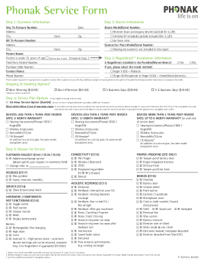 Fillable Online Phonak Loss Claim Form Fax Email Print - pdfFiller