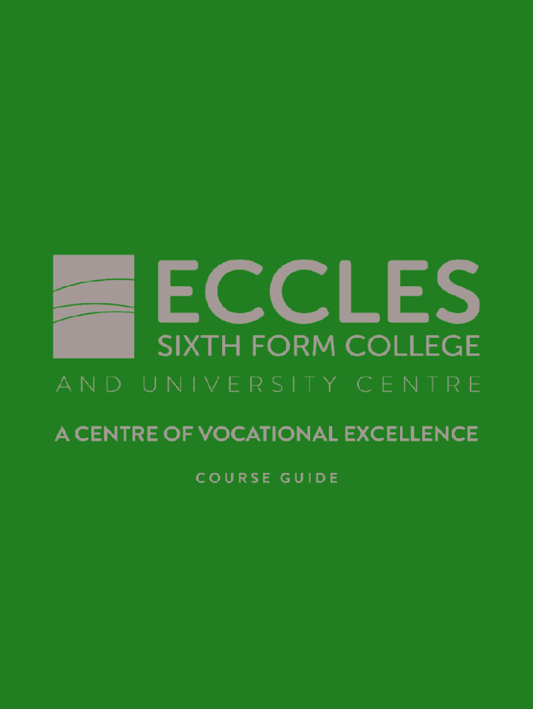 Fillable Online Eccles Sixth Form College Fax Email Print - pdfFiller