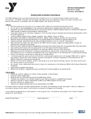 Fillable Online The YMCA Philosophy of Youth Sports - Frankfort YMCA ...