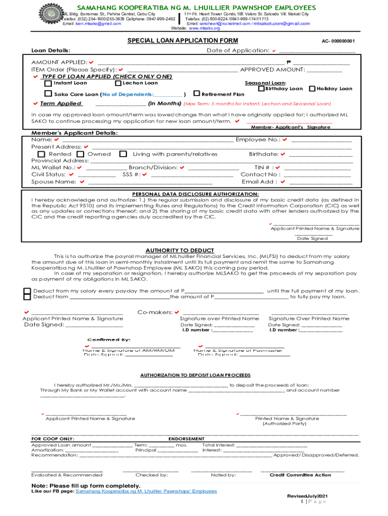 Mlhuillier Form Sample - Fill Online, Printable, Fillable, Blank ...