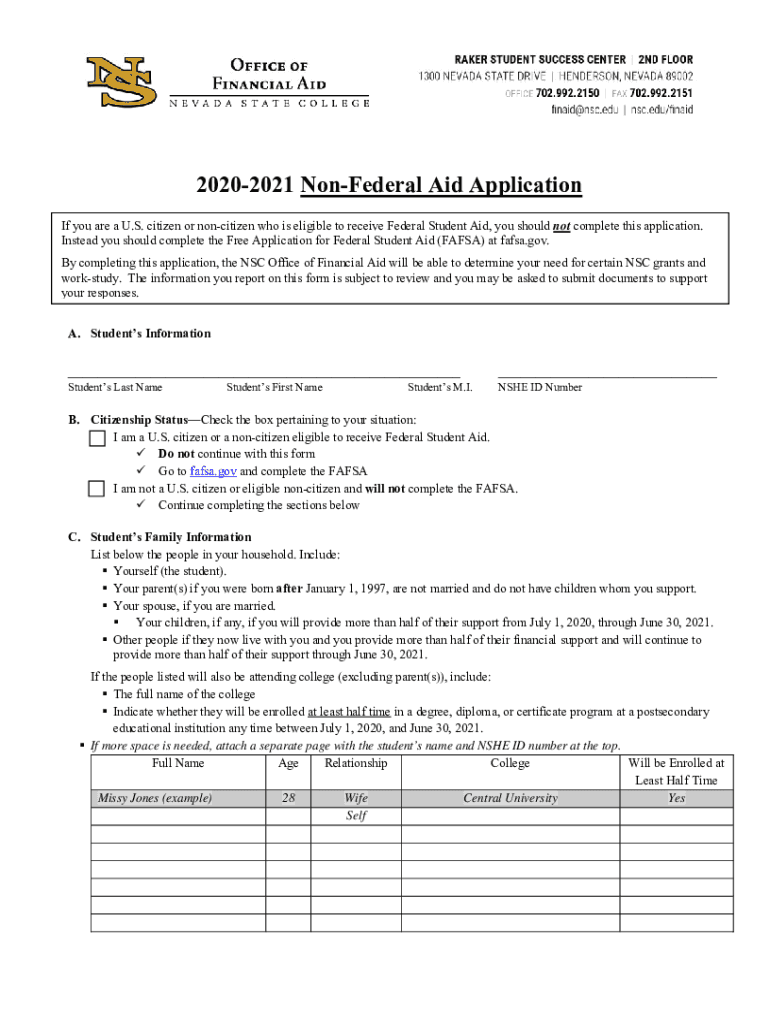 Fillable Online 2021 Non-Federal Application Fax Email Print - pdfFiller
