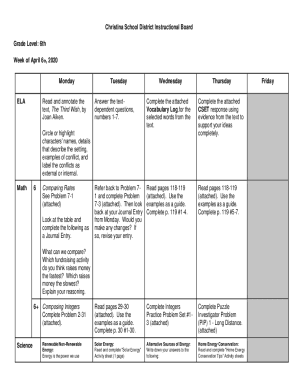 Fillable Online Grade 6 Week 1.pdf Fax Email Print - pdfFiller