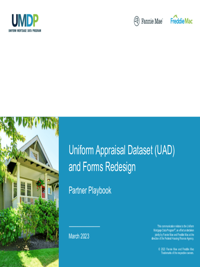 Fillable Online Uniform Appraisal Dataset & Forms Redesign Initiative ...