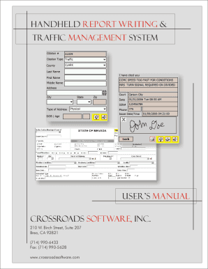 Fillable Online Crossroads Software Handheld Citation and Report ...