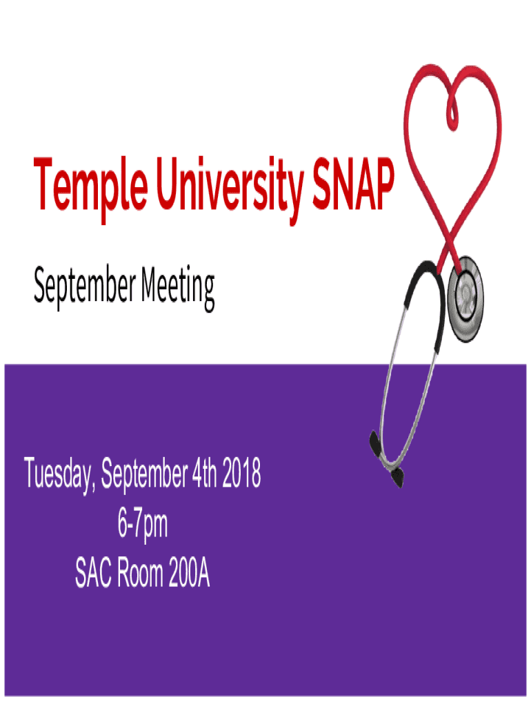 Fillable Online Temple University SNAP Fax Email Print - pdfFiller