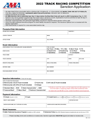 Fillable Online AMA Mission Foods Flat Track Grand Championship ... Fax ...