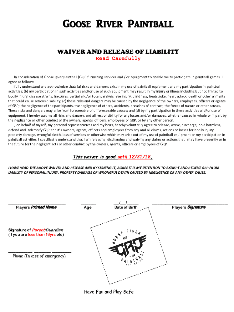 Fillable Online New tech mats came in, look pretty... - Goose River ...