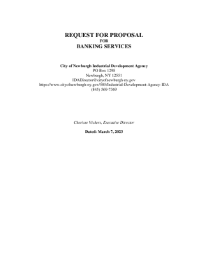 Fillable Online request for proposal - banking services Fax Email Print ...