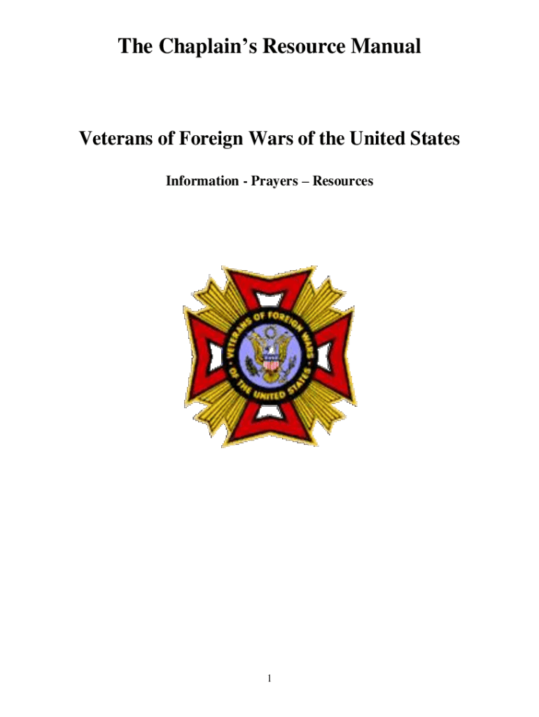 Fillable Online The Chaplain s Resource Manual - VFW PA HQ Fax Email Print - pdfFiller
