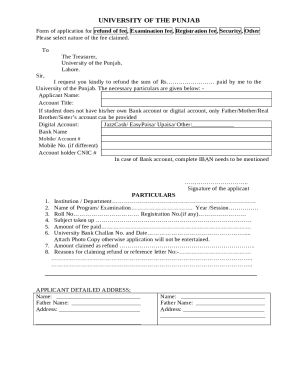Downloads - Fee Refund - pu edu Doc Template | pdfFiller