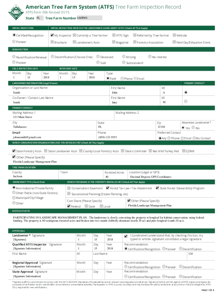 Fillable Online A closer look at American Tree Farm System (ATFS ...