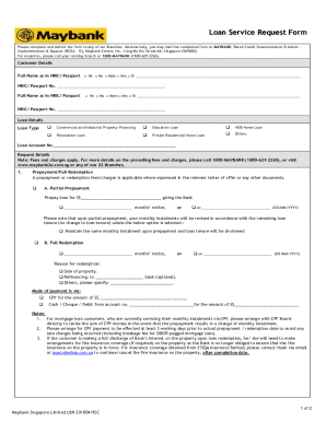 Fillable Online Loan Service Request Form MAYBANK Fax Email Print ...