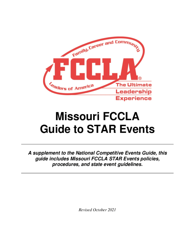 Fillable Online Missouri FCCLA Guide to STAR Events Fax Email Print ...