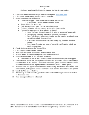 Fillable Online How to Guide -- Finding a Board Certified Behavior ...
