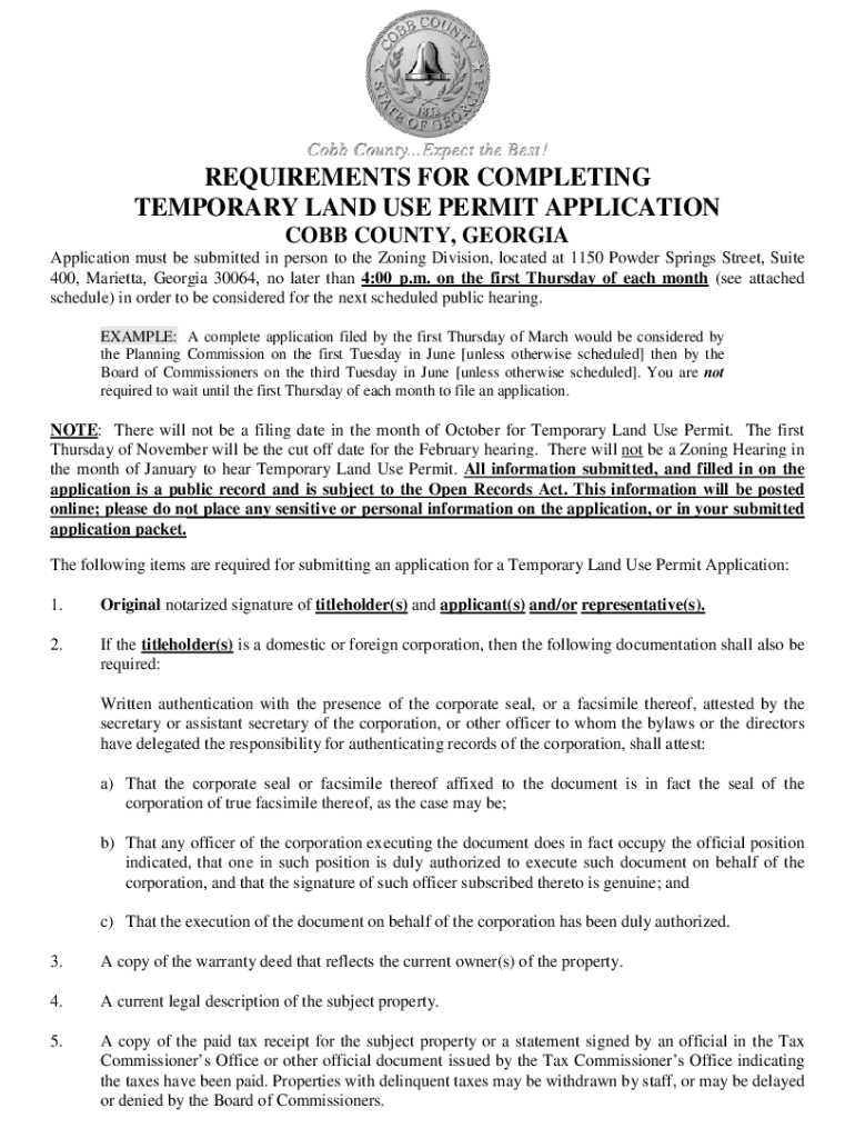 Fillable Online 2019-temporary-land-use-permit-application. ... Fax ...