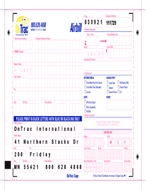 Fillable Online OnTrac Shipping - Track a Package Fax Email Print ...