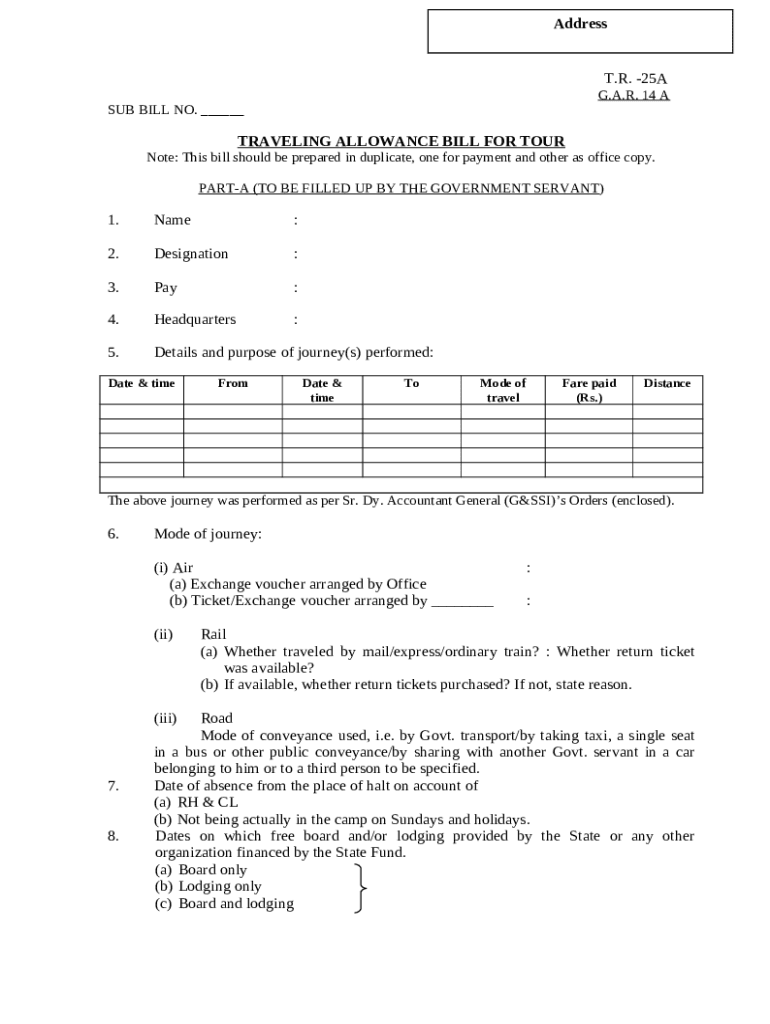 DA/TA Claim Doc Template | pdfFiller