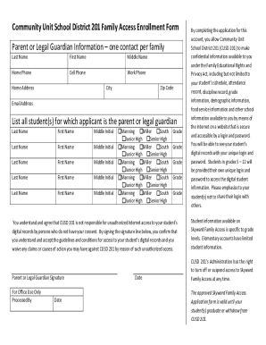 Fillable Online FamilyAccessEnrollmentForm.doc Fax Email Print - pdfFiller