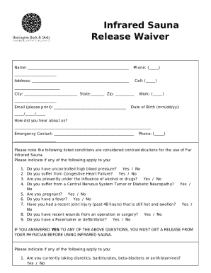 far-infrared-sauna-client-intake-. ... Doc Template | pdfFiller